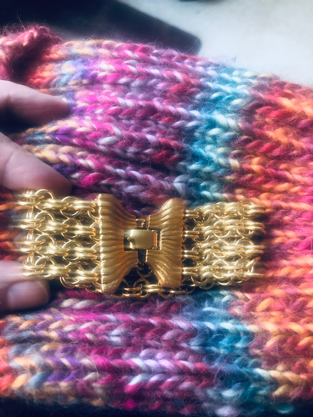 Vintage Monet Gold Link Butterfly Clasp Bracelet - Etsy