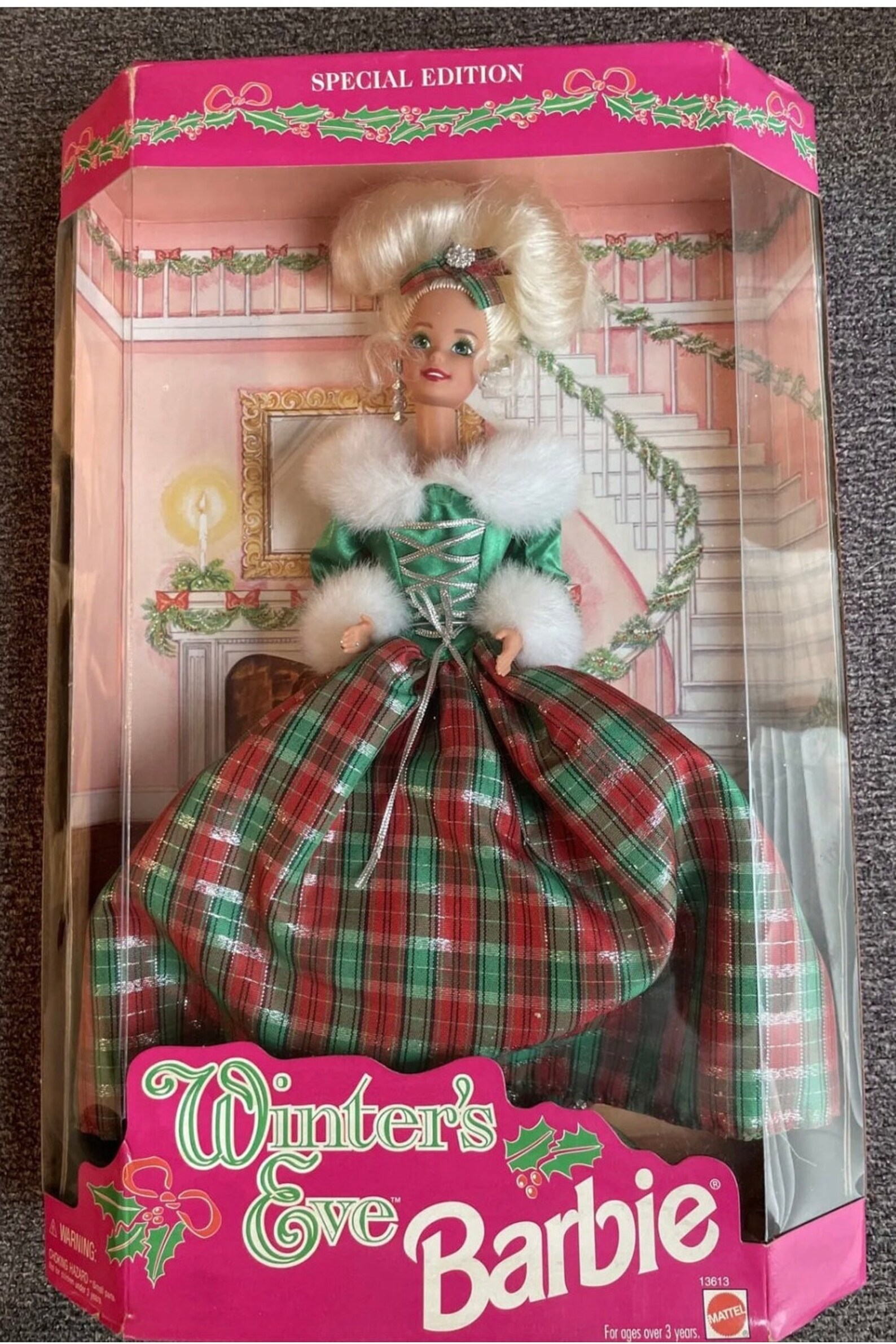 Vintage 1994 Winter's Eve Holiday Barbie, Special Edition #13613 Mattel ...