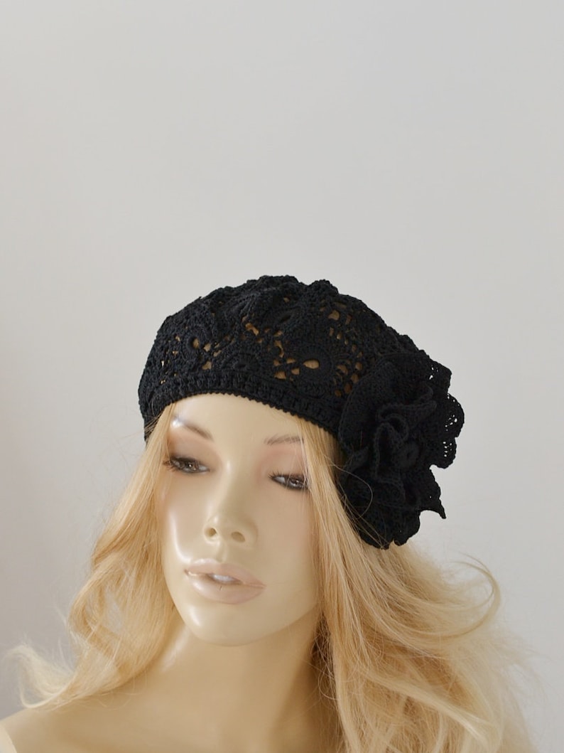 French Beret Summer Beret French Summer Beret Crochet Hat Women Crochet ...