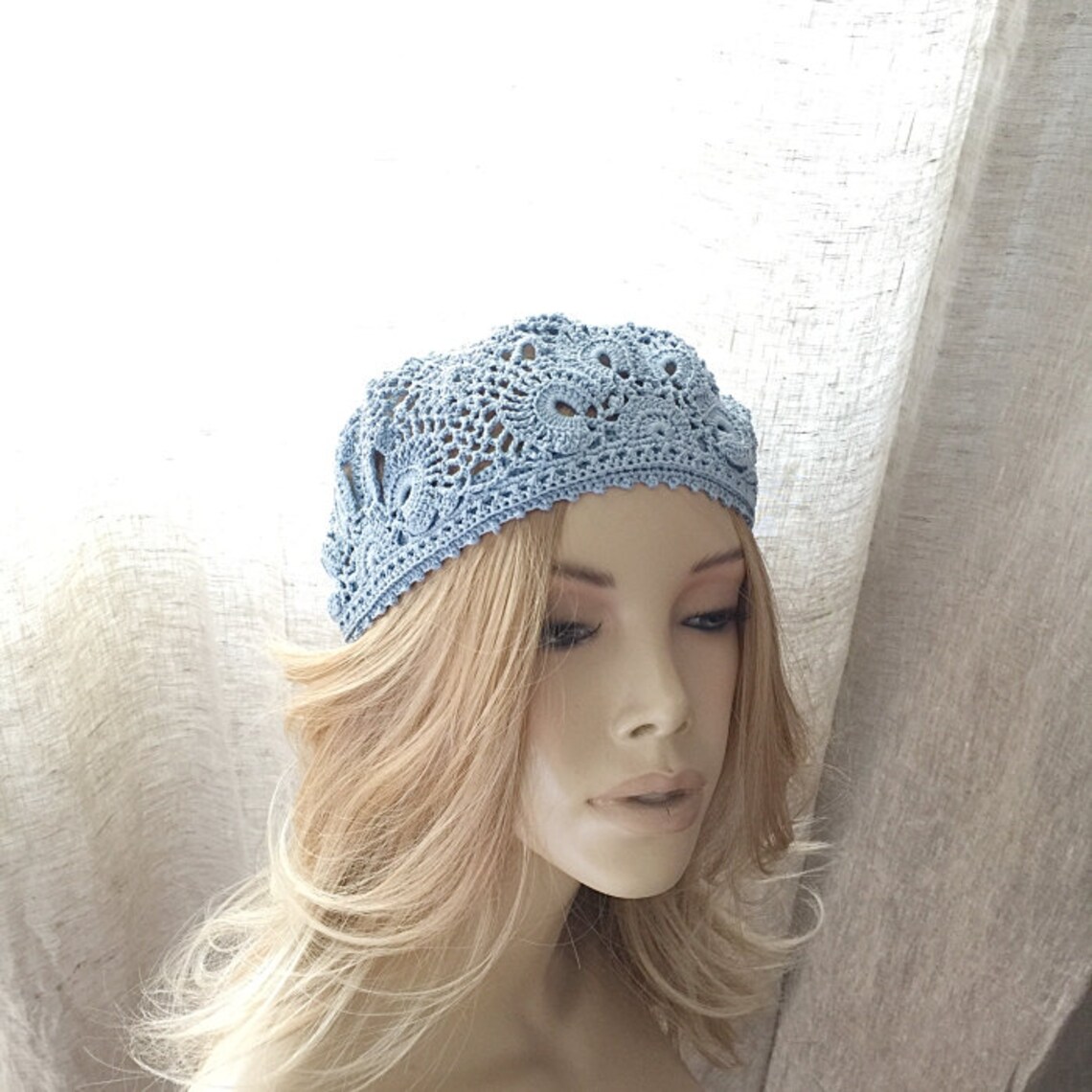 Sun Hat Sky Blue Hat Crochet Hats Summer Hats Summer Beanie - Etsy