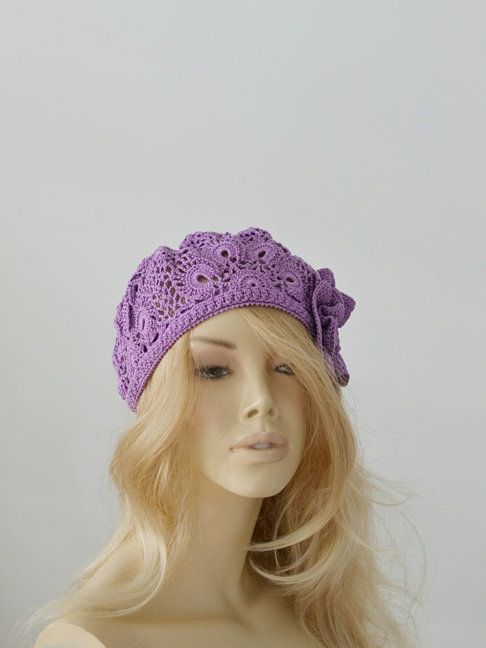 French Beret Summer Beret French Summer Beret Crochet Hat Women Crochet ...