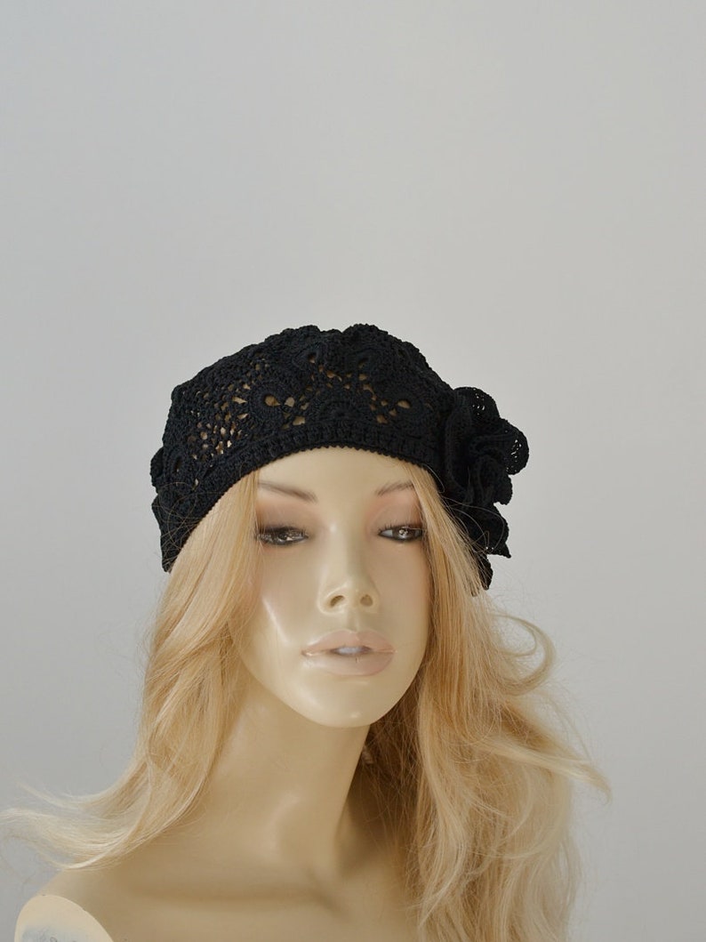 French Beret Summer Beret French Summer Beret Crochet Hat Women Crochet ...