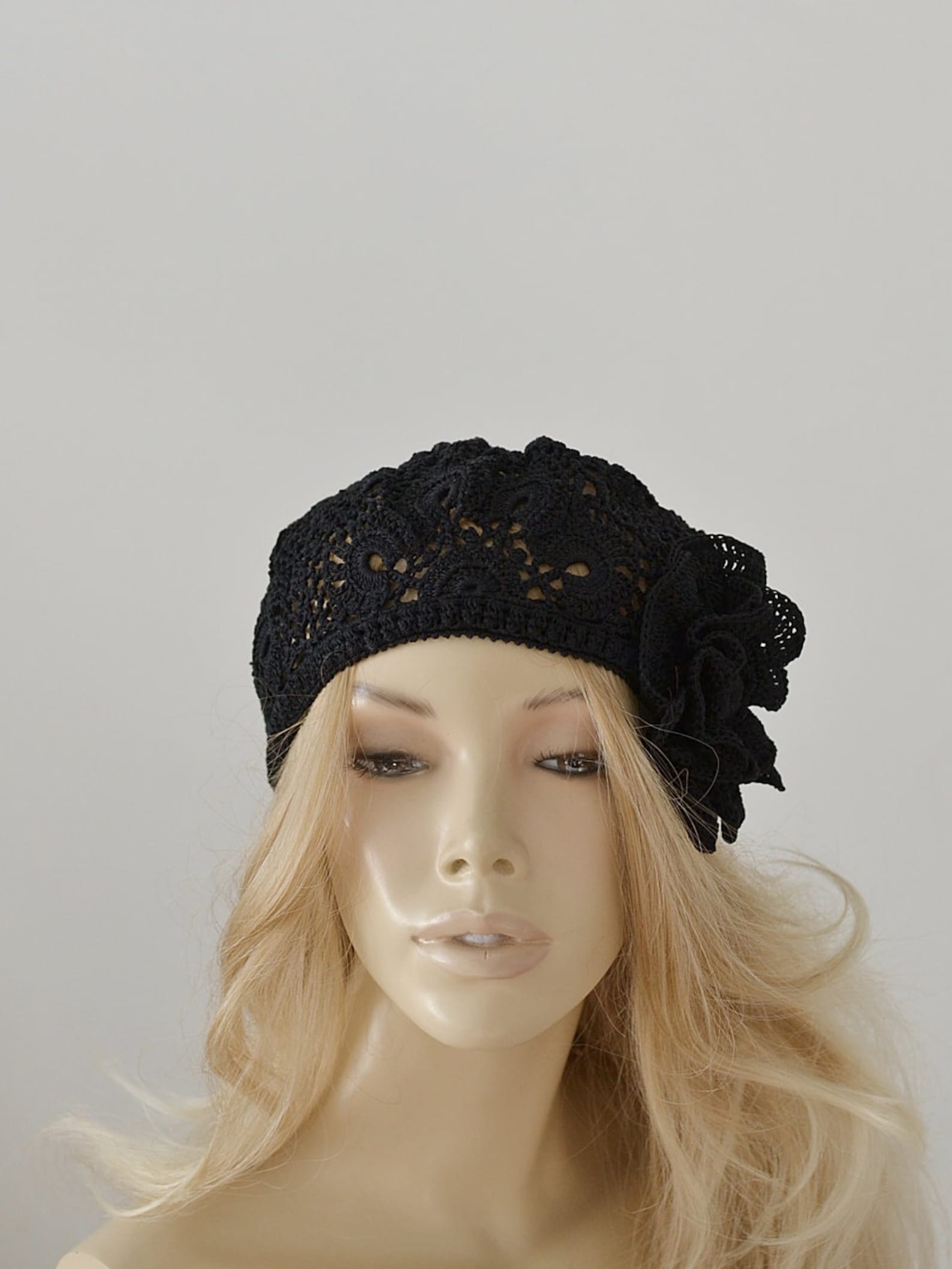 French Beret Summer Beret French Summer Beret Crochet Hat Women Crochet ...