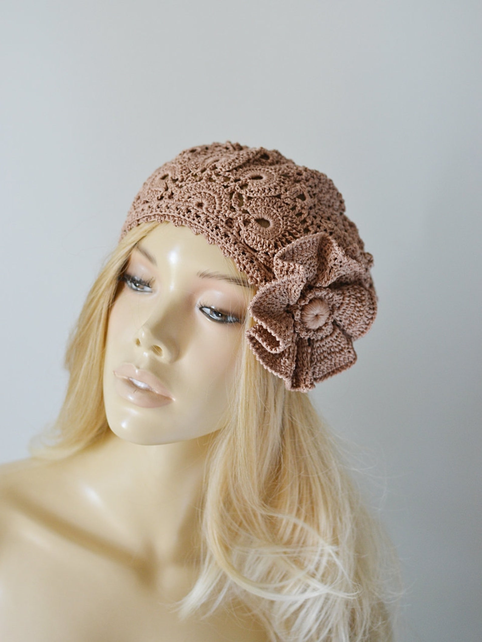 French Beret Summer Beret French Summer Beret Crochet Hat Women Crochet ...
