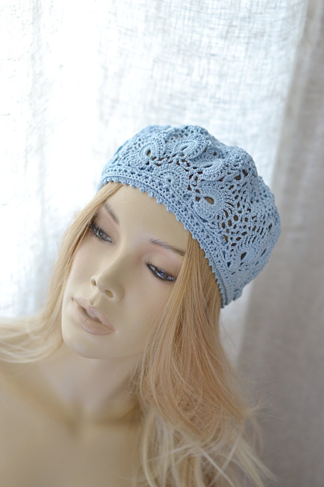 Sun Hat Sky Blue Hat Crochet Hats Summer Hats Summer Beanie Womens Hats ...