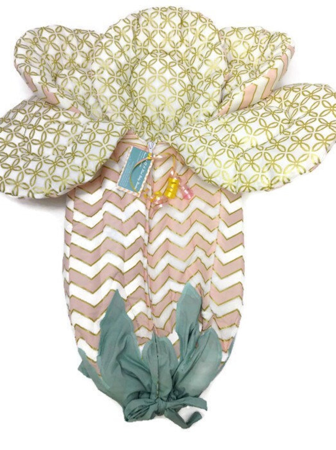 Peachy Pink Outside With Gold Print Inside Stroller Liner - Etsy