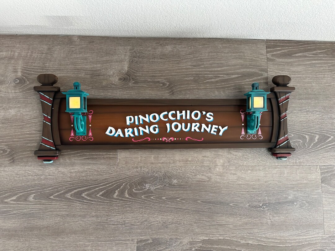 Pinocchio Ride Sign With Led Lanterns ~ Made to Order 32”x10” - Etsy