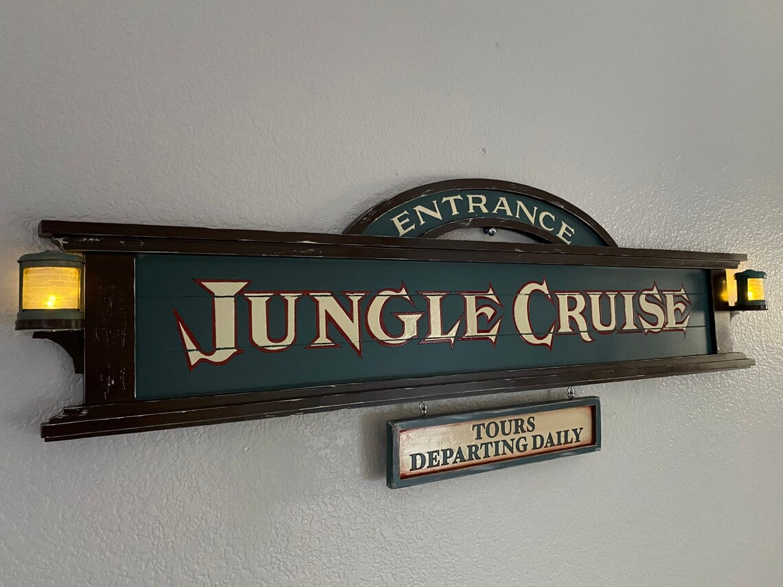 Jungle Cruise Sign With Led Lanterns Custom Sign Made to - Etsy