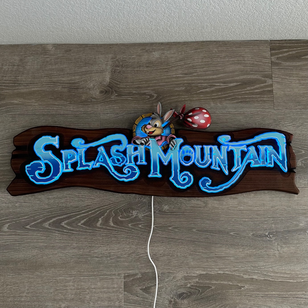 Custom Splash Mountain Sign With Lights . Made to Order. 32x10.5 - Etsy