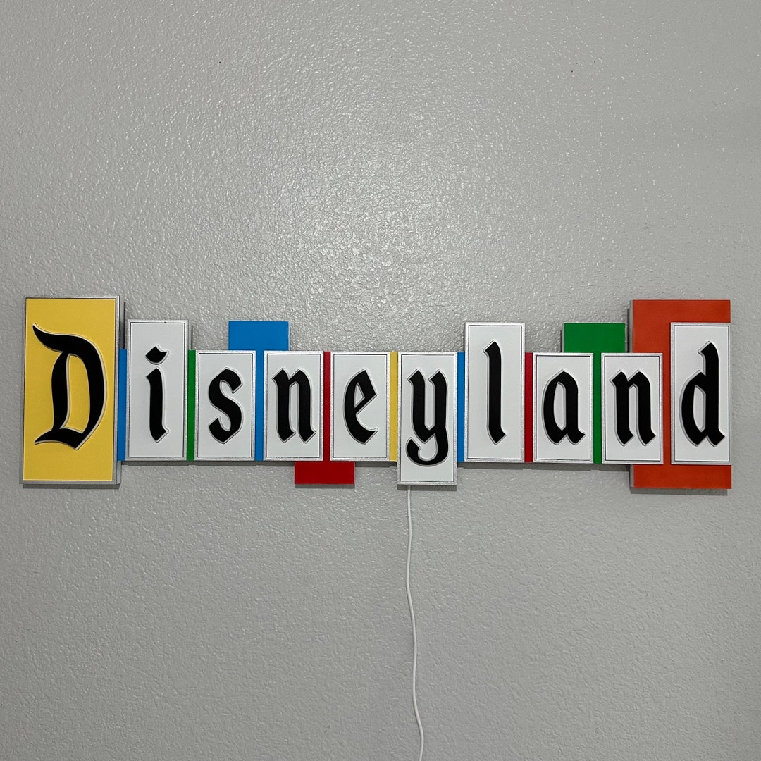 Disneyland Sign With Leds Custom Sign Made to Order 30x8 - Etsy