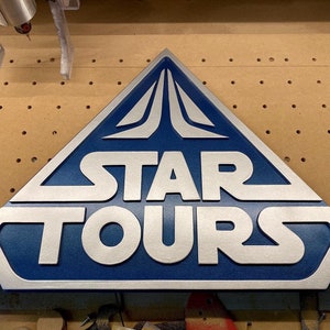 21x16 Star Tours Inspired sign straight edge MADE TO ORDER | Etsy