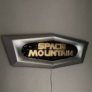 Space Mountain Sign Made to Order 32x12 - Etsy