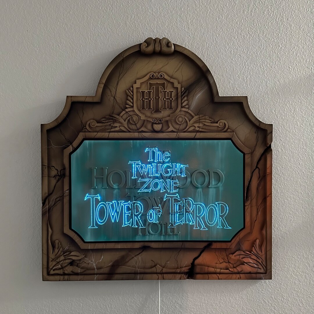 Hollywood Tower With Leds Custom Sign With Leds Made to Order 24x23 - Etsy