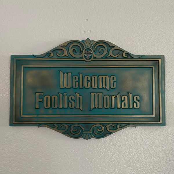 Welcome Foolish Mortals Sign - Etsy