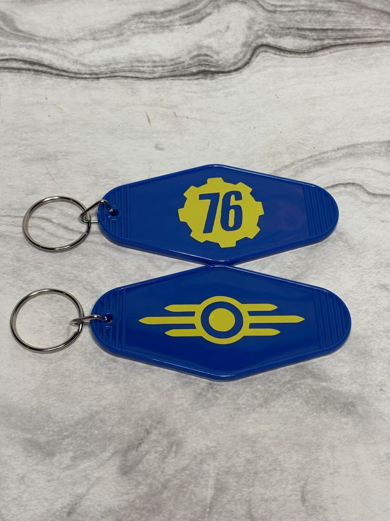 Fallout Video Game Vault Number Motel Style Keychains - Etsy
