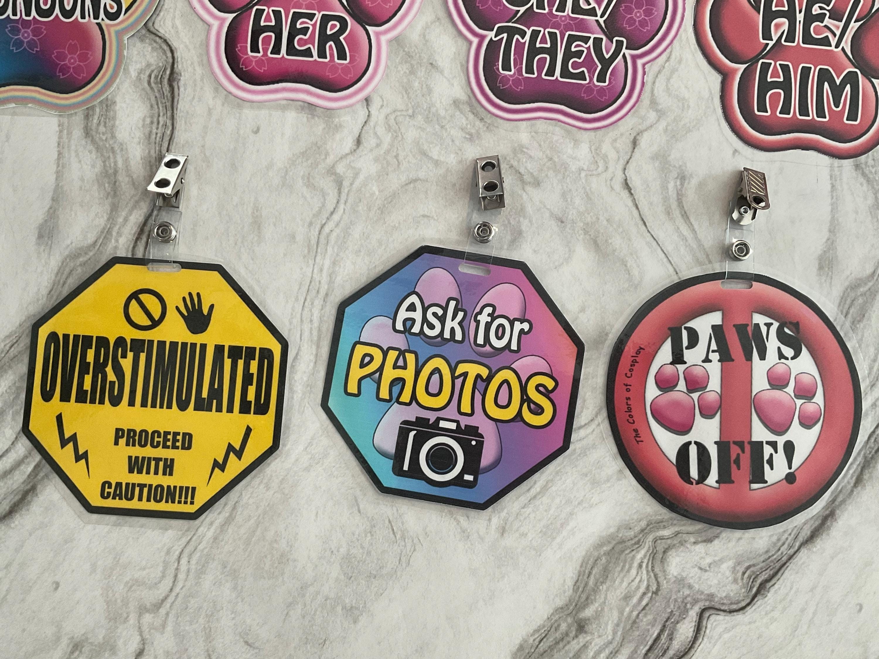 Furry Pride Pronoun and ID Sign Badges - Etsy