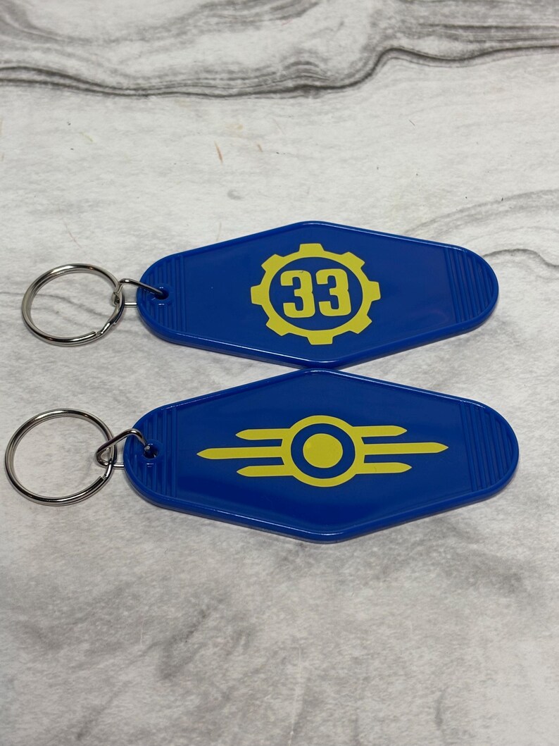 Fallout Video Game Vault Number Motel Style Keychains - Etsy