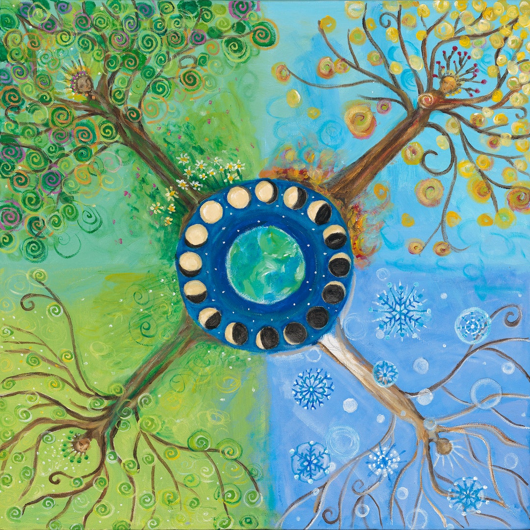 Four Seasons Mandala Cards and Prints - Etsy