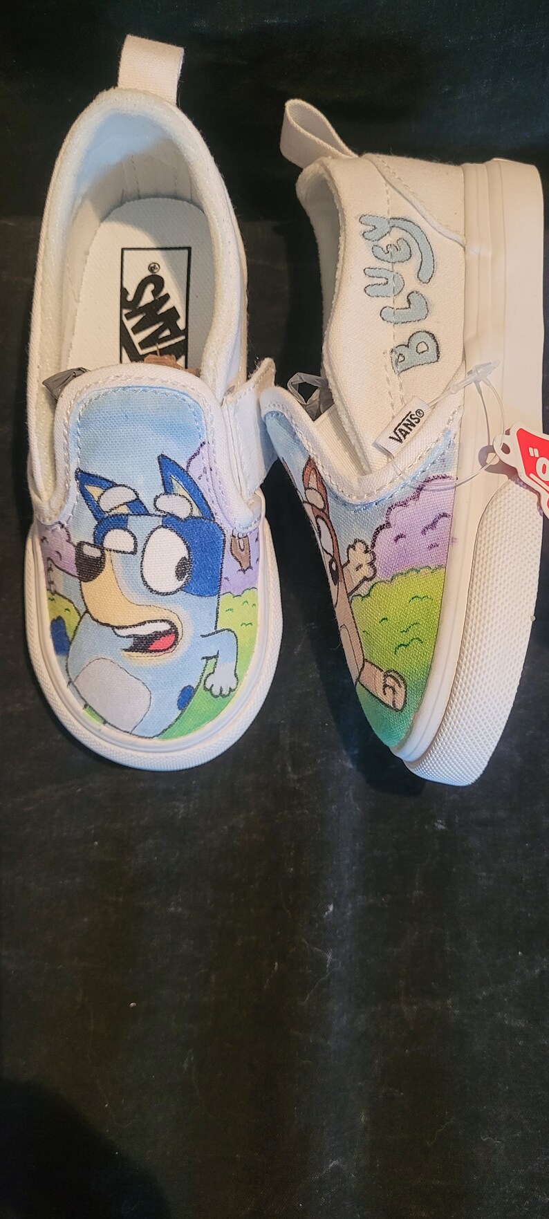 Blue Heeler Shoes, Cartoon Blue Heeler Hand Drawn Shoes - Etsy