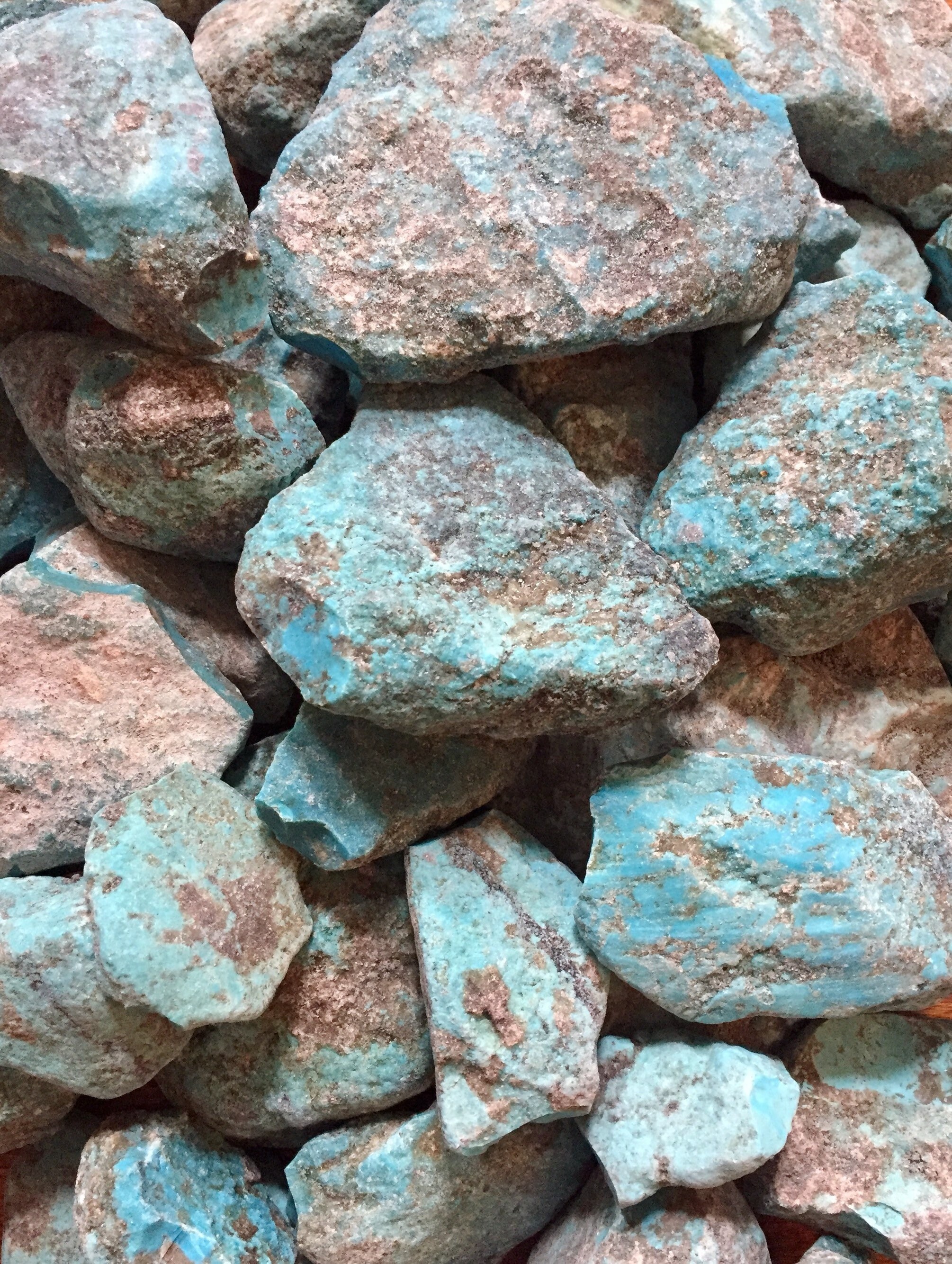 High Grade, Kingman Arizona Natural Turquoise Rough - 10 Lbs - FREE ...