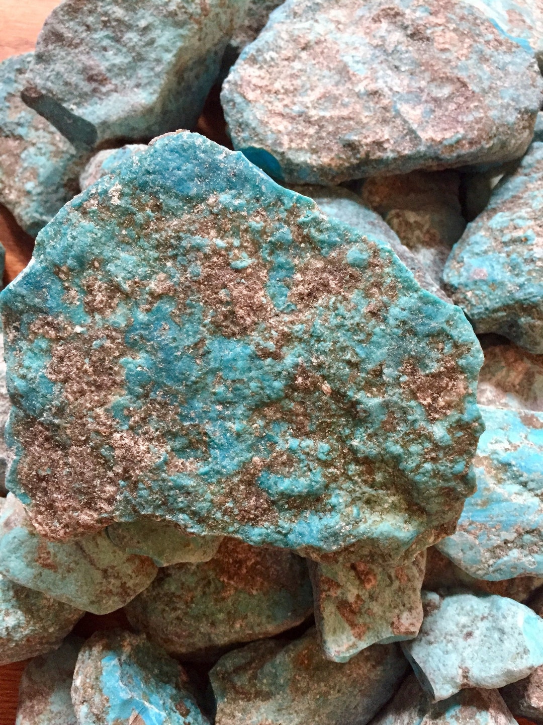 High Grade, Kingman Arizona Natural Turquoise Rough - 10 Lbs - FREE ...
