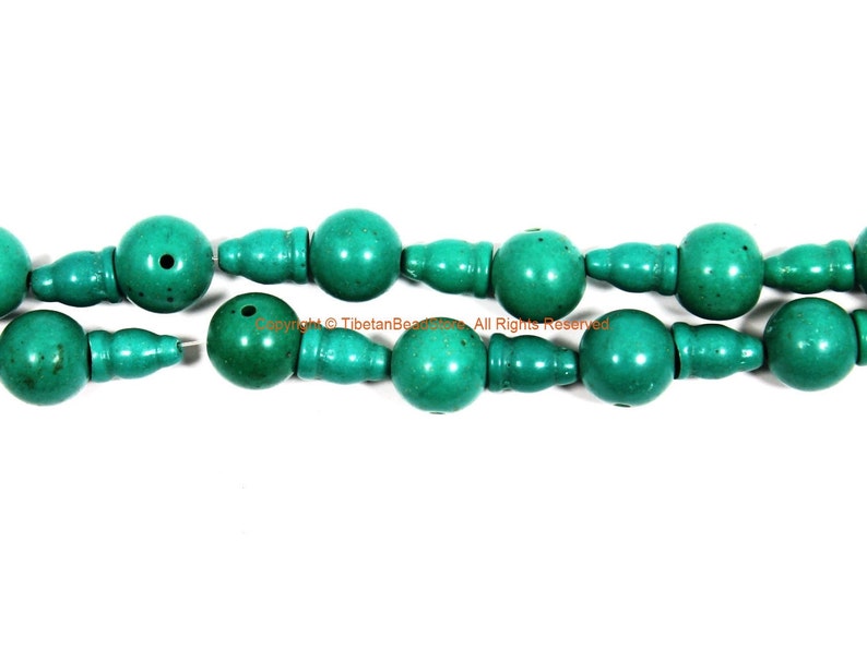 1 SET LARGE Turquoise Tibetan Guru Bead Set 13mm-14mm Size - Etsy