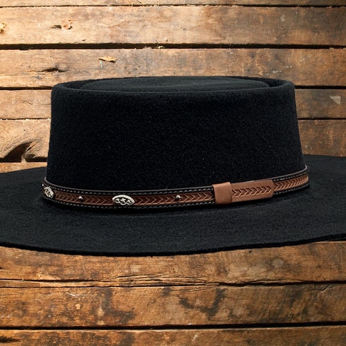 Round Crown Fedora the INDIAN Black Wide Brim Hat Men | Etsy Canada Round Crown Fedora the INDIAN Black Wide Brim Hat Men | Etsy Canada
