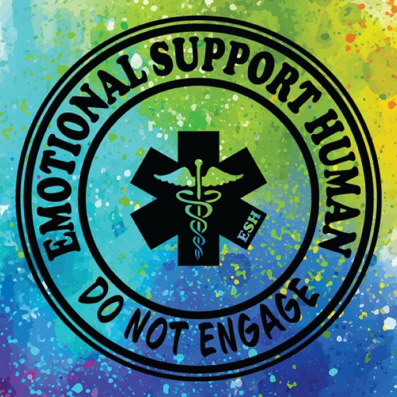 Emotional Support Human Digital Cut File Cricut Silhouette - Etsy