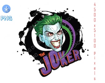 Sticker Joker Design Dowload File Black Background - Etsy