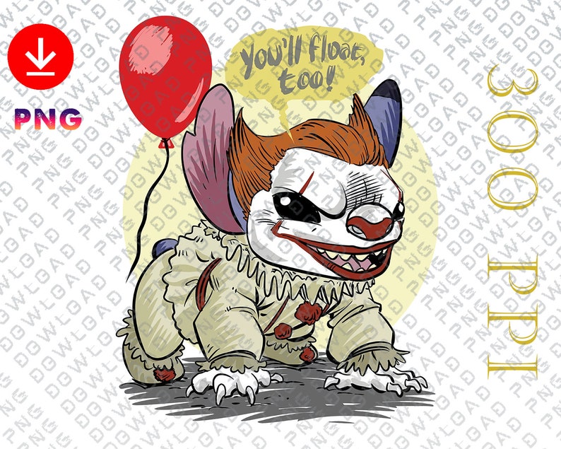 Stitch Clown Horror Dowload Png - Etsy