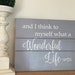 What a Wonderful Life Sign / Wood Sign /hand Painted / Handmade / Wall ...