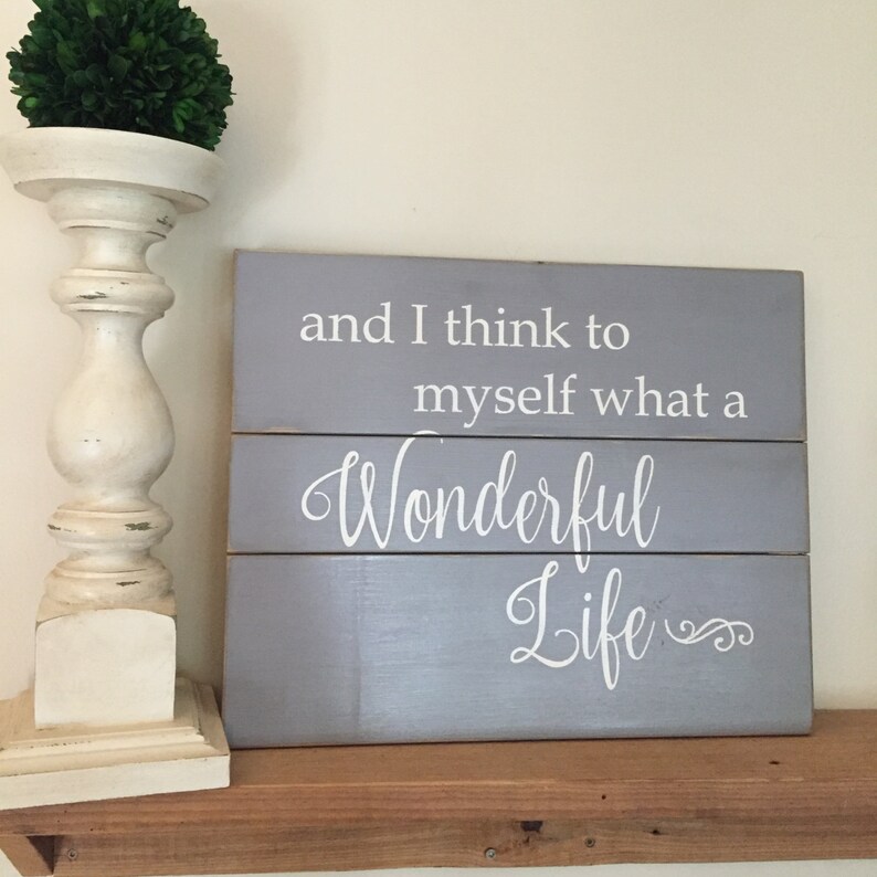 What a Wonderful Life Sign / Wood Sign /hand Painted / Handmade / Wall ...