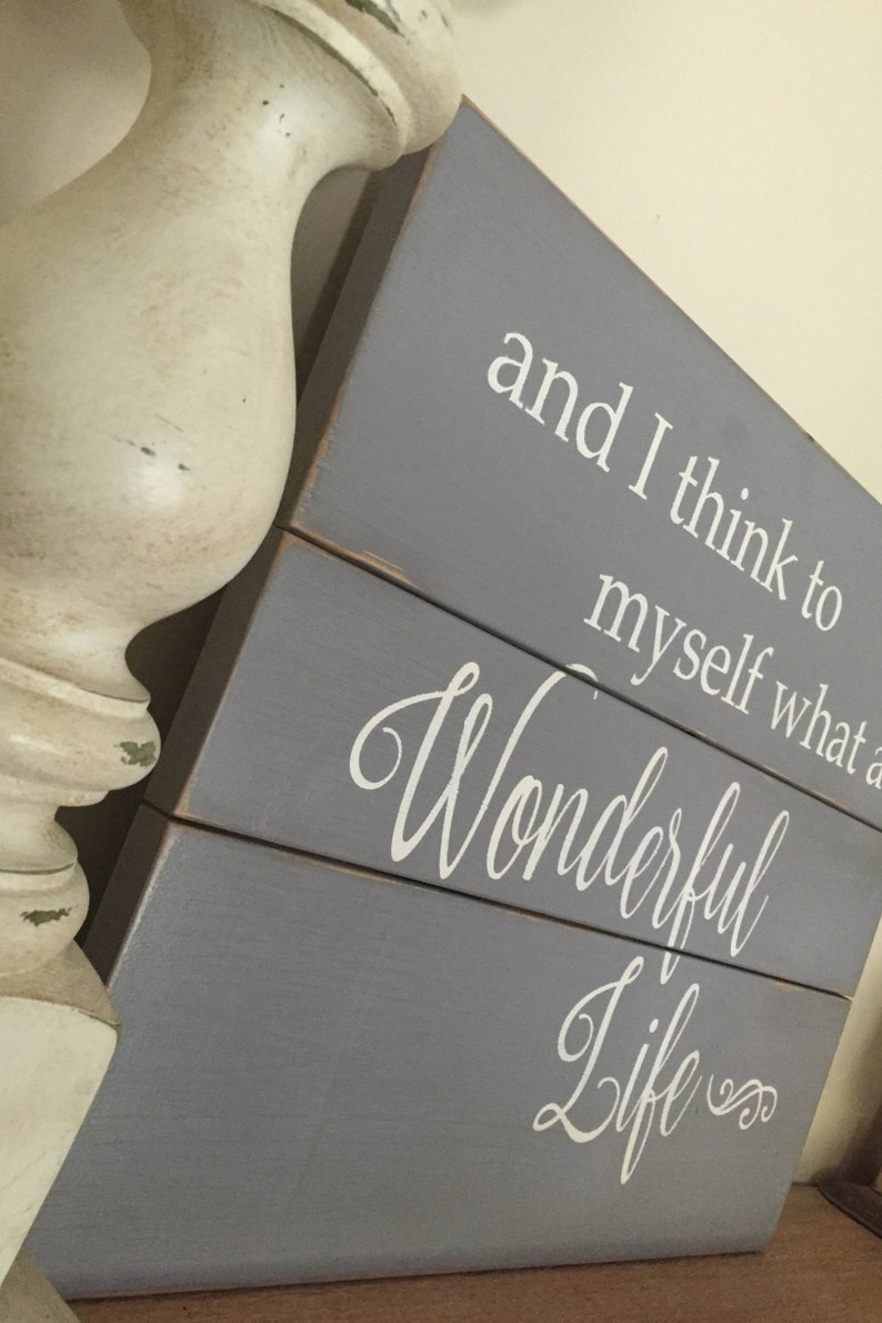 What a Wonderful Life Sign / Wood Sign /hand Painted / Handmade / Wall ...