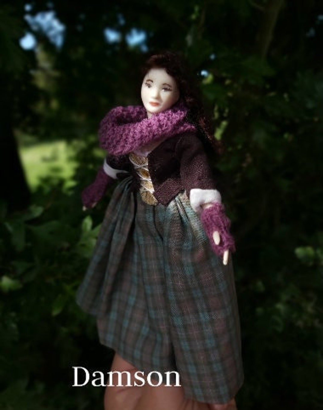 1:12th Miniature Snood/cowl With Arm Warmers. Claire Fraser Inspired 7 ...