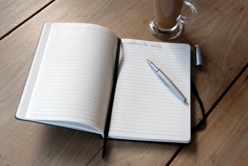 Notes to Self: Hand Screen Printed Gold Type on A5 Soft Touch Notebook ...