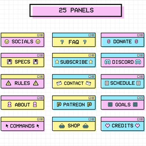 Animated Twitch Stream Overlay Package - Pastel Colorblock Windows ...