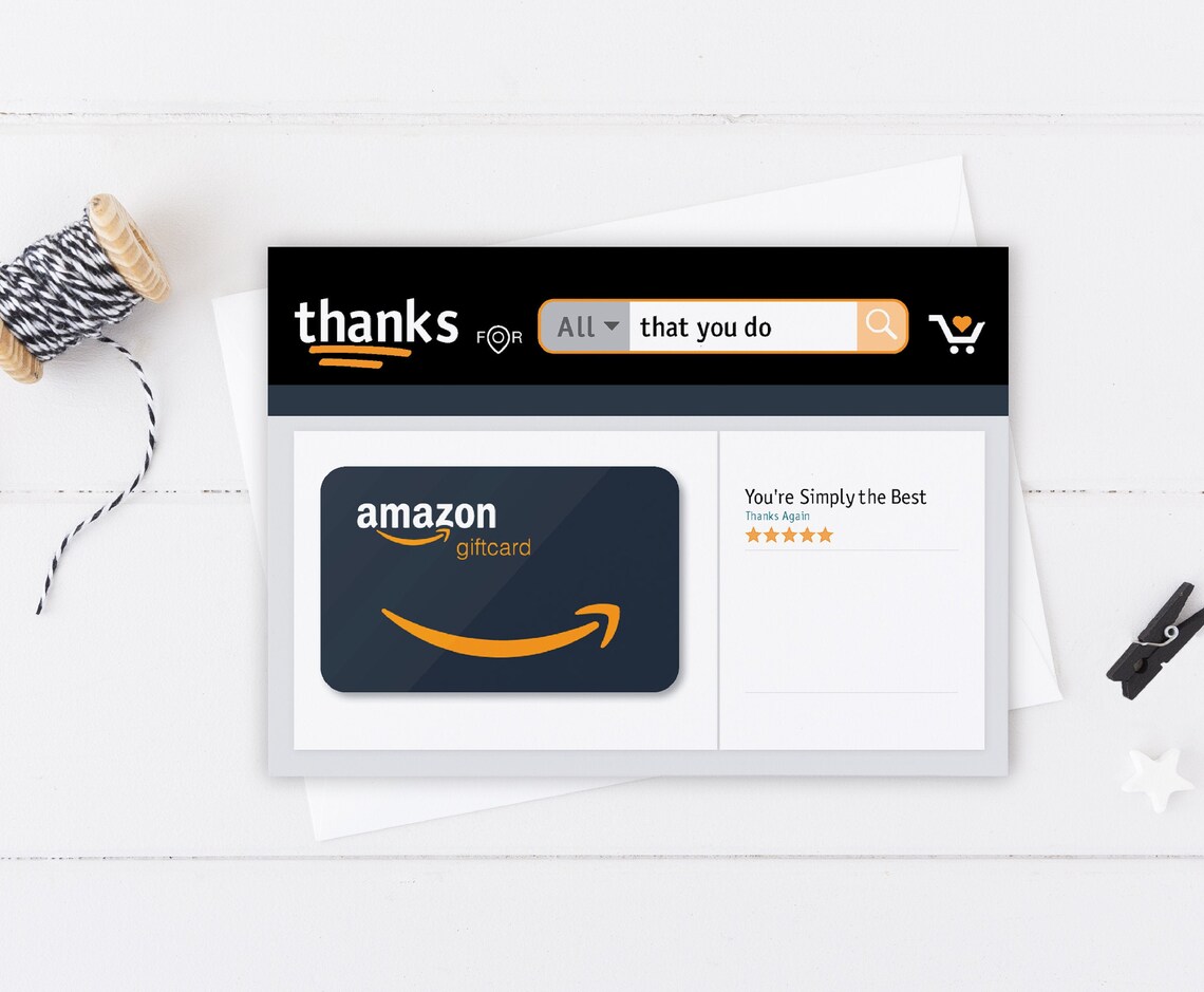 Amazon Themed Thank You Card Perfect for Attaching a Gift - Etsy