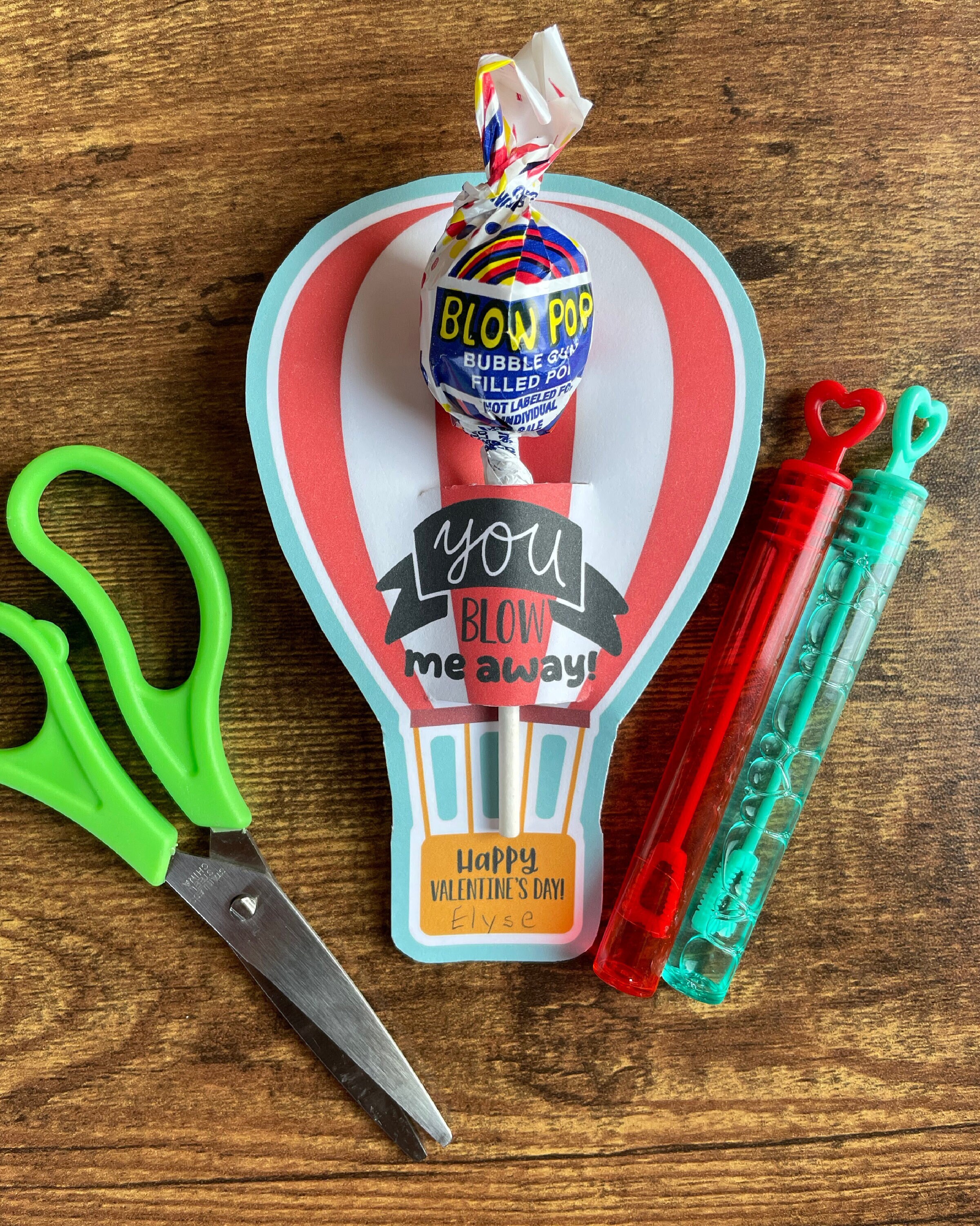 Bubble Valentine, Blow Pop Valentine Card, Printable, You Blow Me Away ...