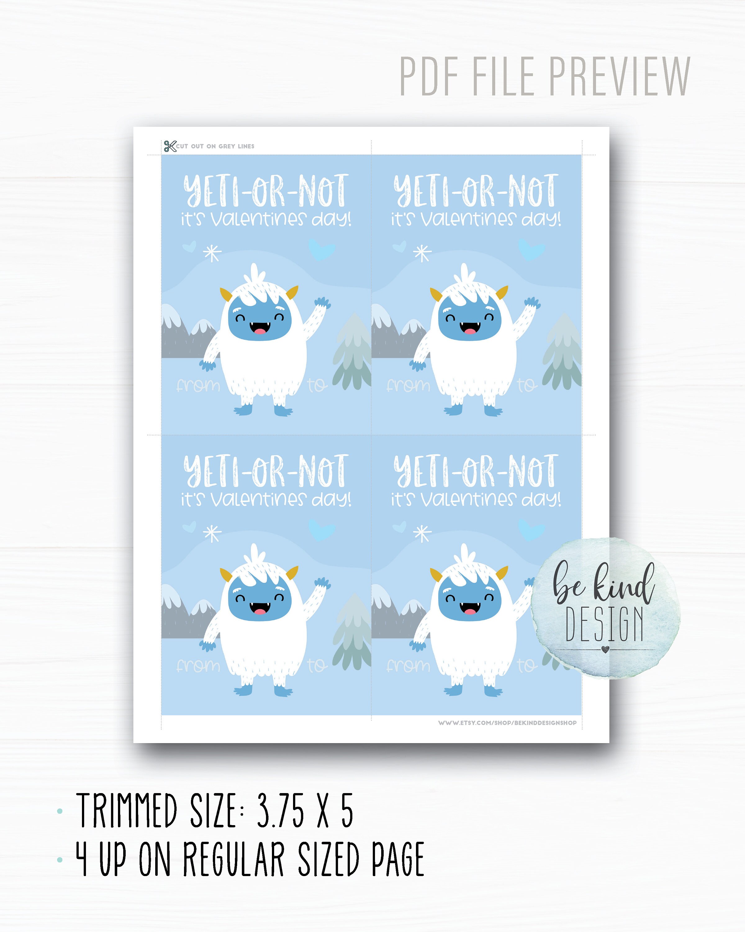 Yeti or Not Its Valentine's Day, Valentine Card, Yeti Theme, Last ...