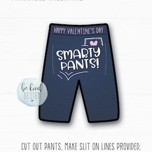 Smarty Pants Kids Valentines, Smarties Candy, Funny Treat for Kids to ...
