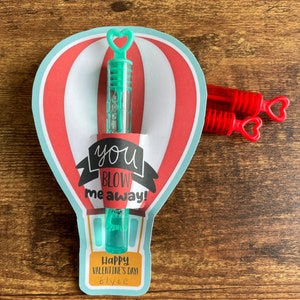 Bubble Valentine, Blow Pop Valentine Card, Printable, You Blow Me Away ...