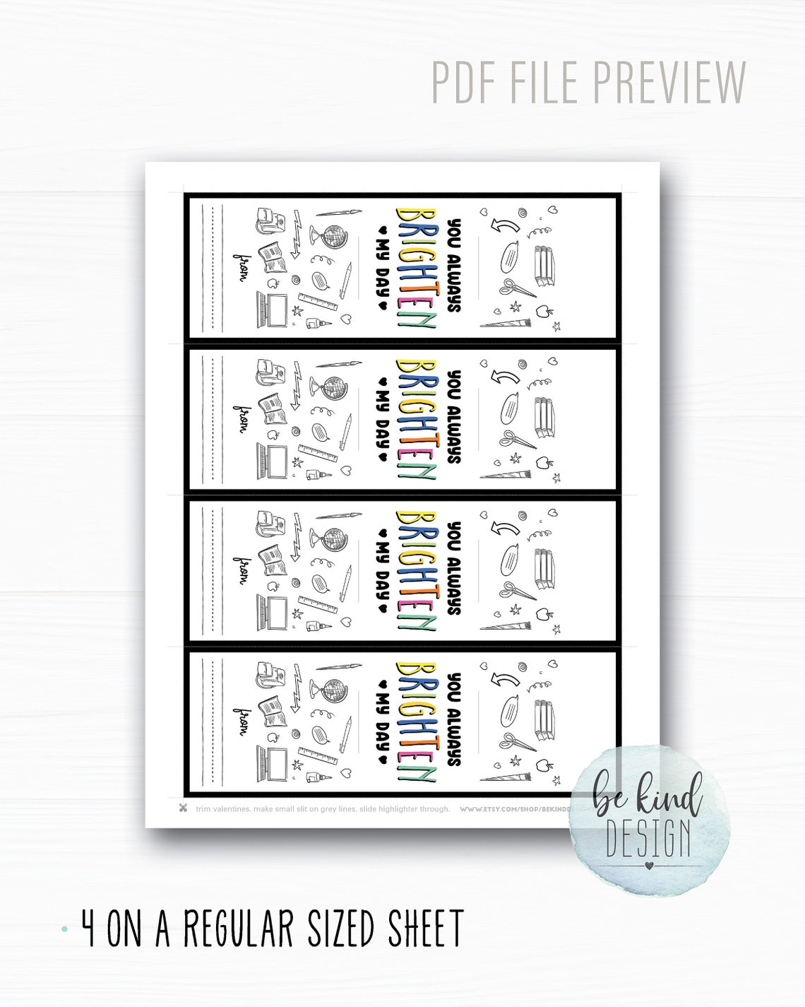 Valentine Exchange, Highlighter, Pen, Marker Useful Candy Alternative ...
