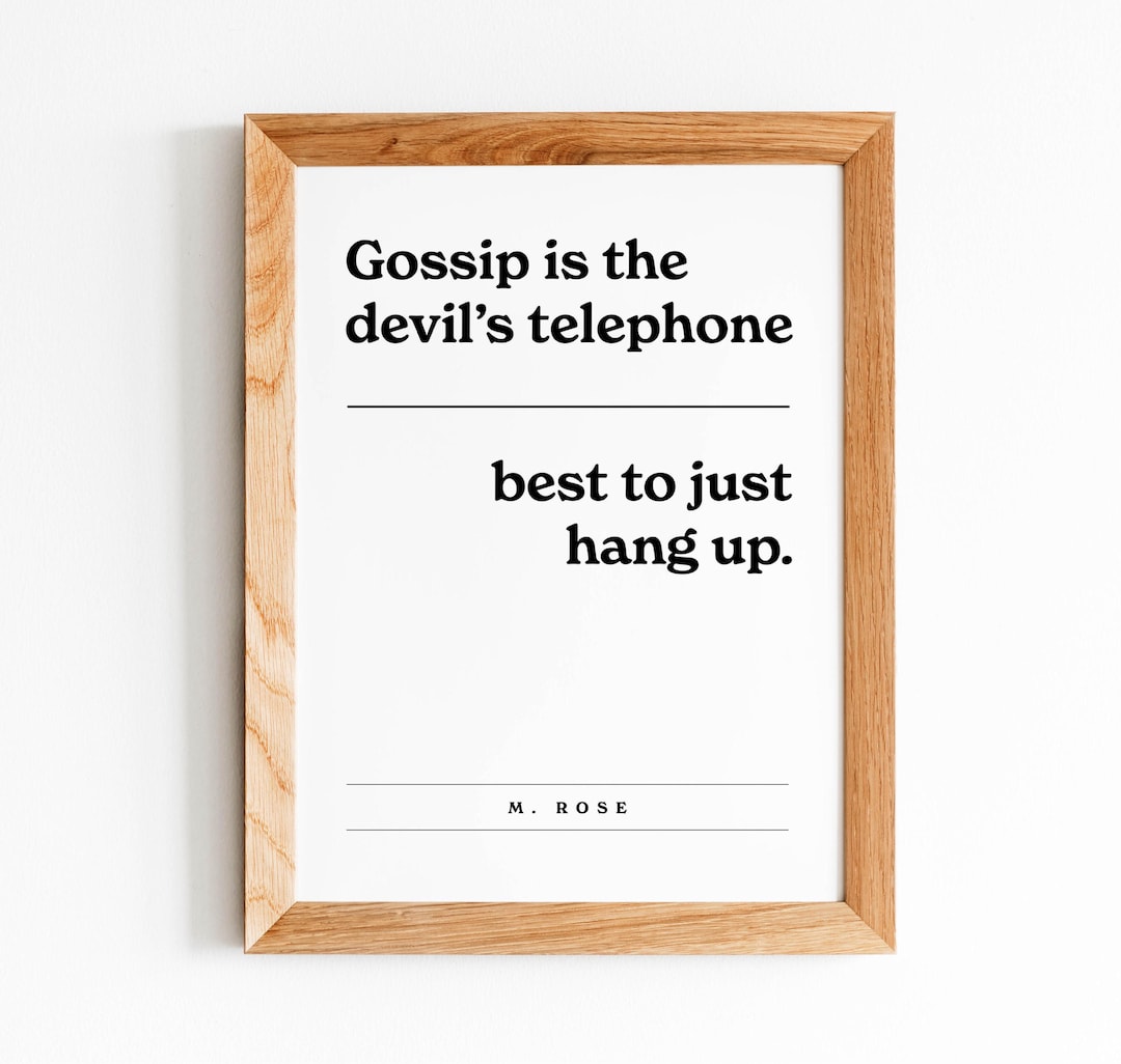 Moira Rose Quote, Schitt's Creek Fan, Gift, Print, Gossip, Office Art ...