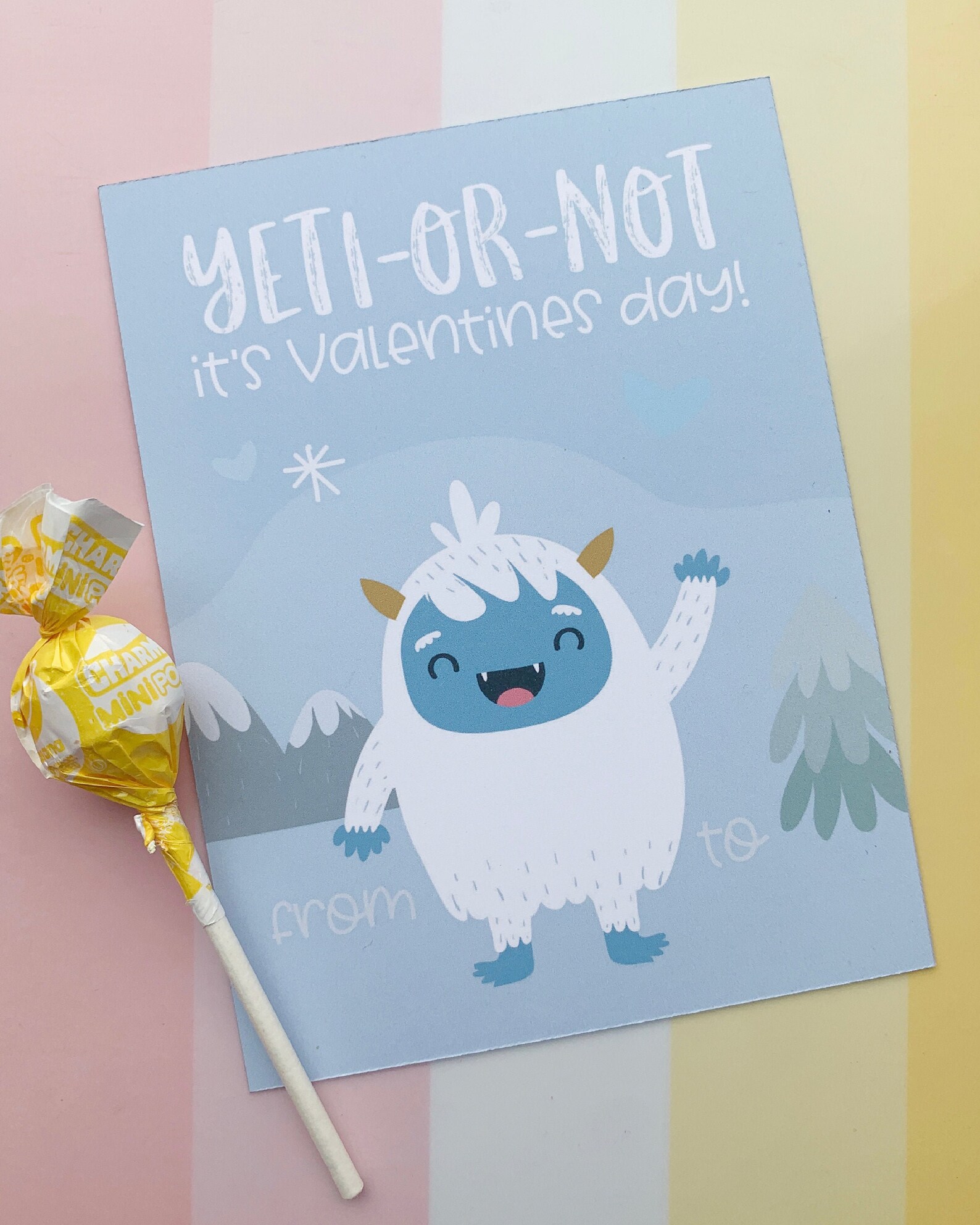 Yeti or Not Its Valentine's Day, Valentine Card, Yeti Theme, Last ...