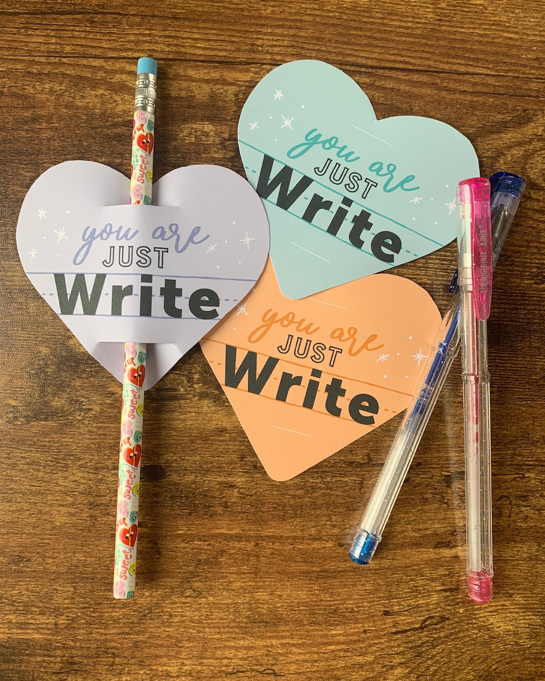 Pencil Valentine Gift, Pen Valentine Gift, Gift, School Valentine Gift ...