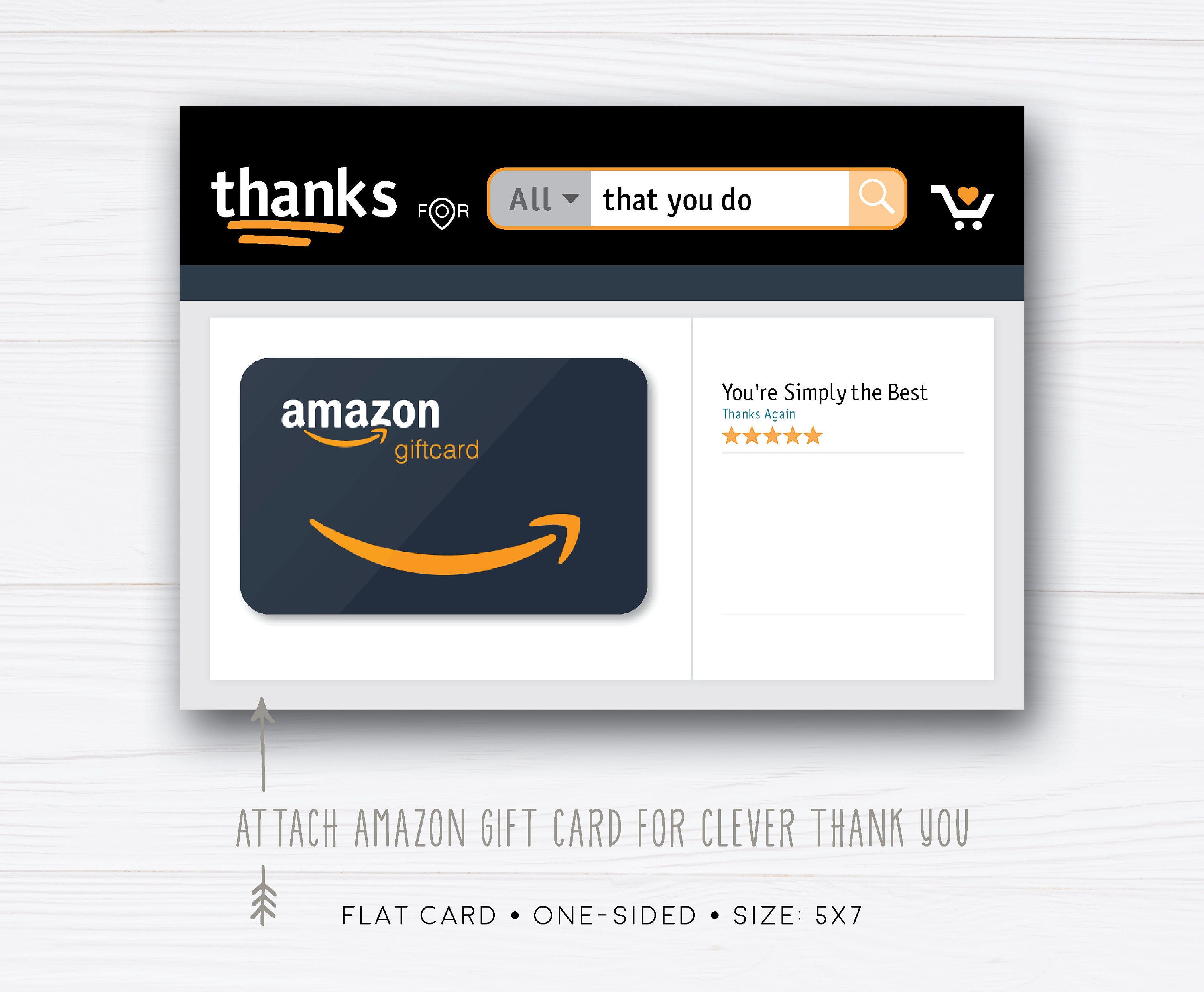 Amazon Themed Thank You Card Perfect for Attaching a Gift - Etsy
