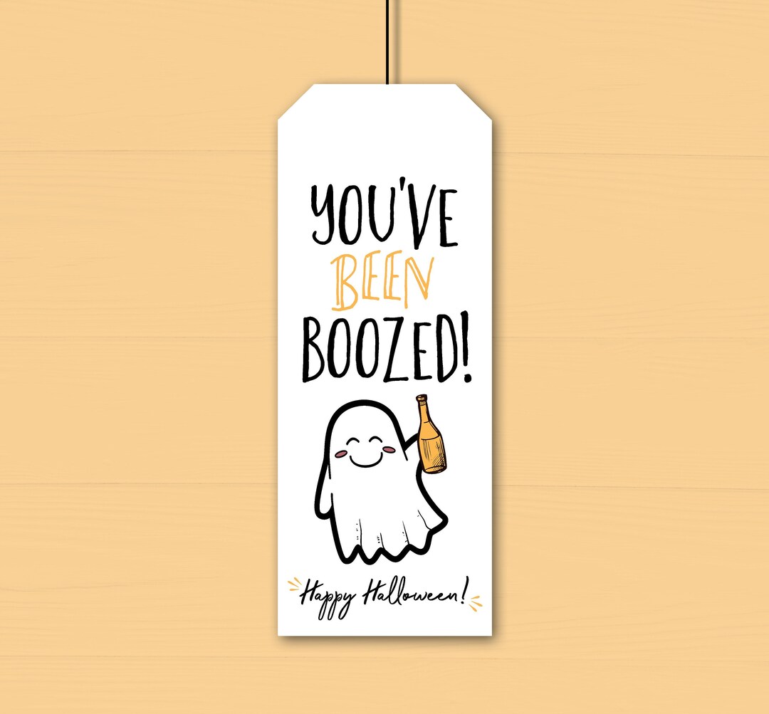You've Been Boozed - Cute Halloween Tags, Adult Trick or Treat, Boos ...