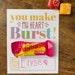 Valentine Classroom Treat Card, Starburst, Attach Candy, Starburst ...