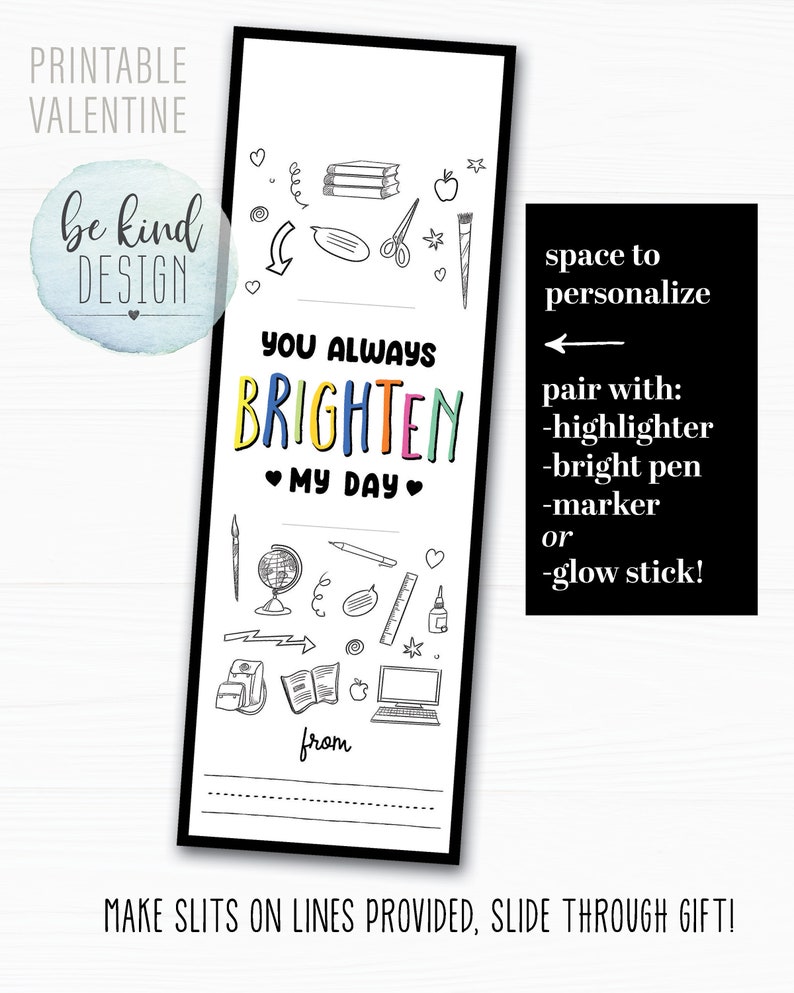 Valentine Exchange, Highlighter, Pen, Marker Useful Candy Alternative ...