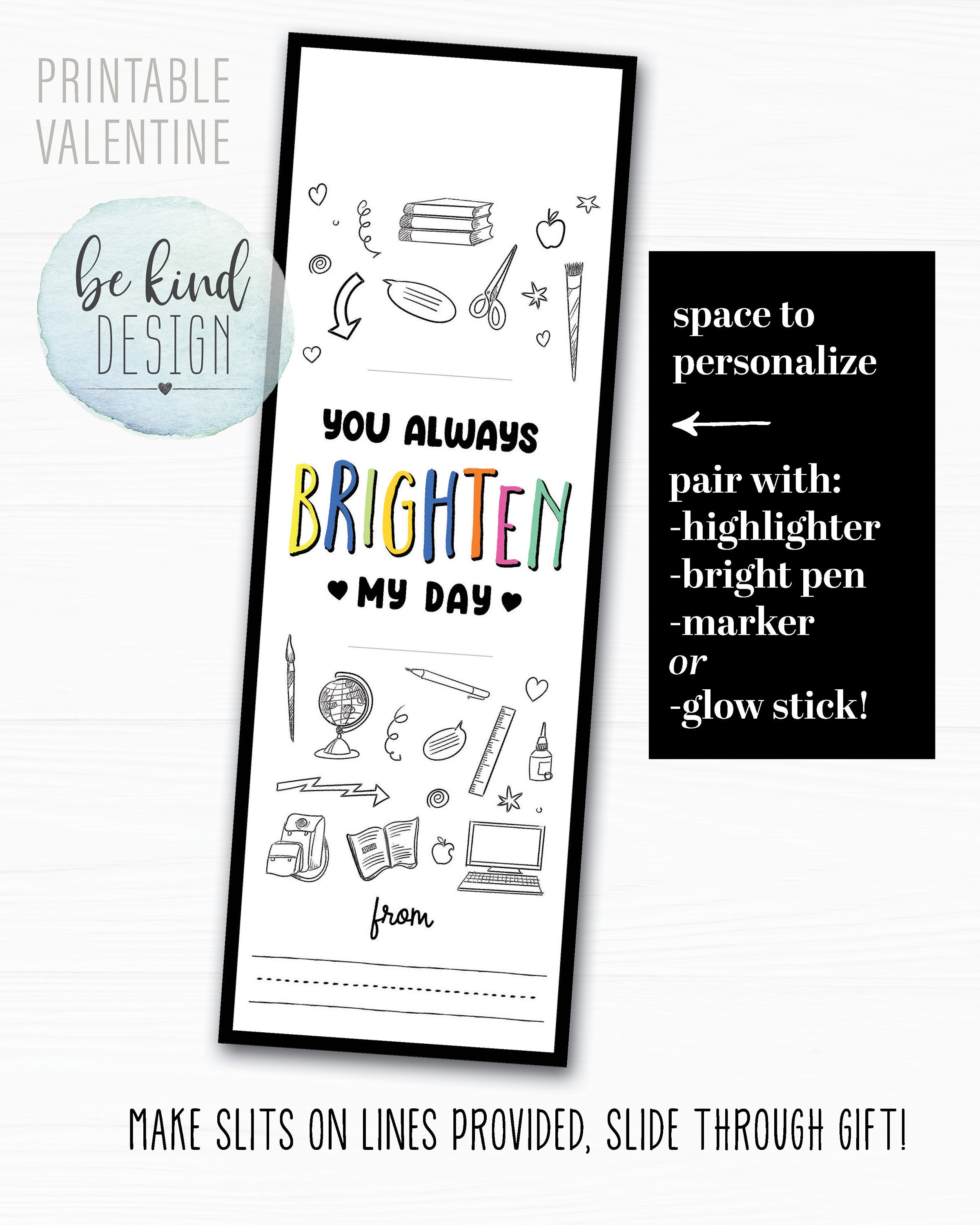 Valentine Exchange, Highlighter, Pen, Marker Useful Candy Alternative ...